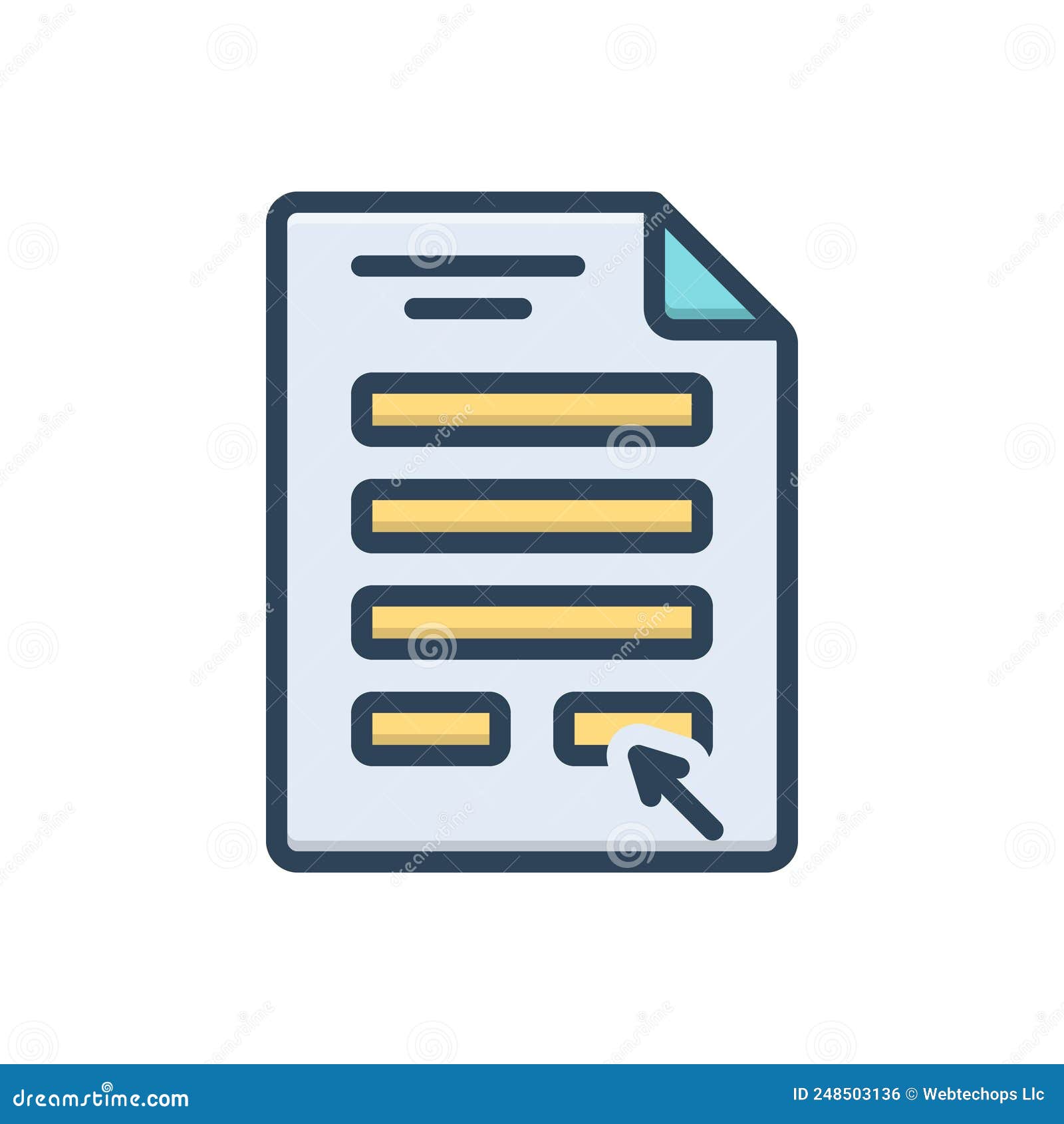 Color Illustration Icon for Submit, Render and Adduce Stock ...