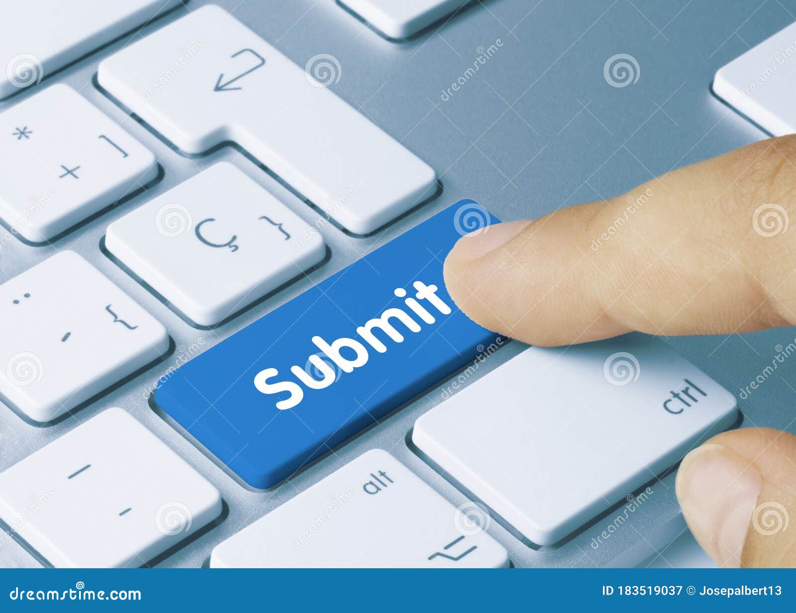 Submit - Inscription on Blue Keyboard Key Stock Image - Image of press ...