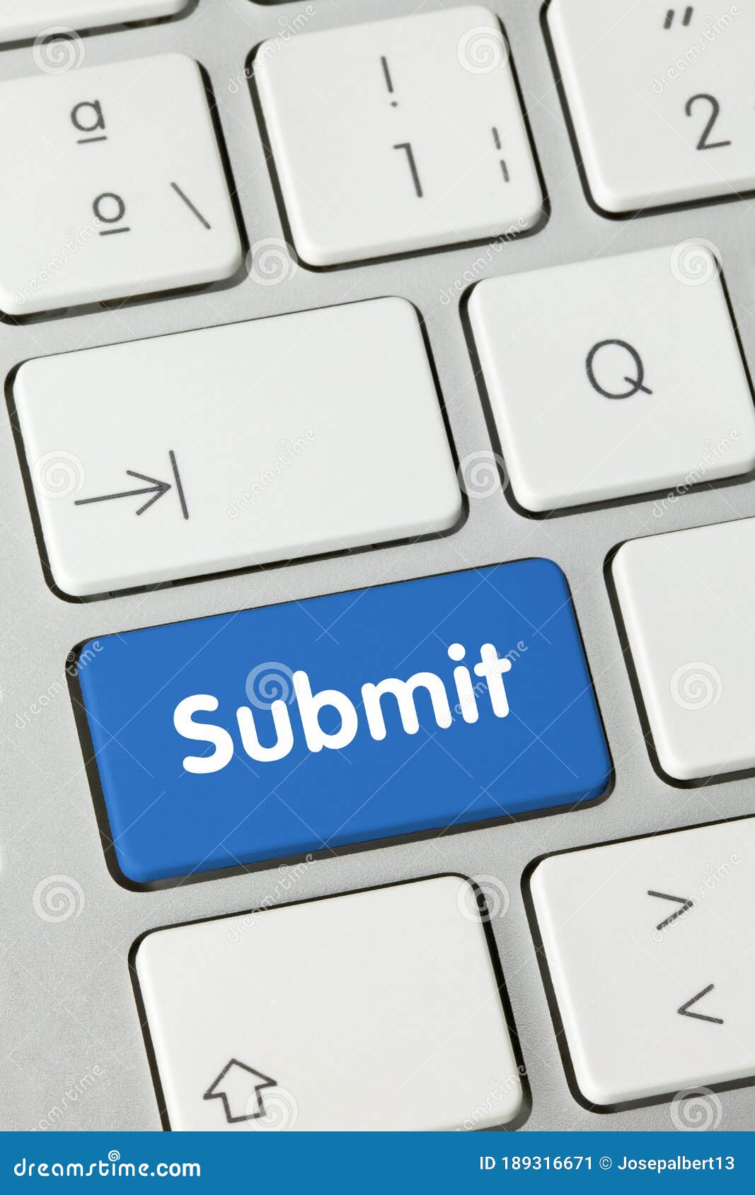 Submit - Inscription on Blue Keyboard Key Stock Image - Image of ...