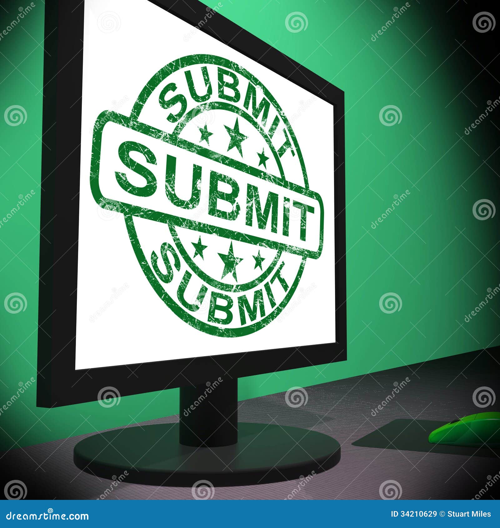 Submit Monitor Shows Apply Submission or Application Stock Illustration ...