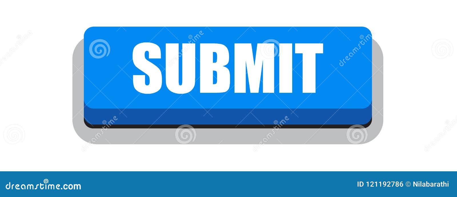 Submit button blue stock illustration. Illustration of design - 121192786
