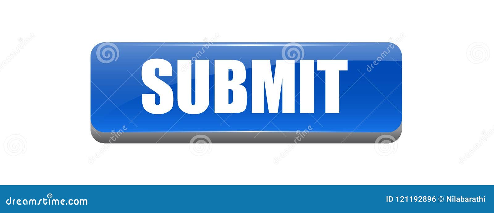 Submit button blue stock illustration. Illustration of form - 121192896