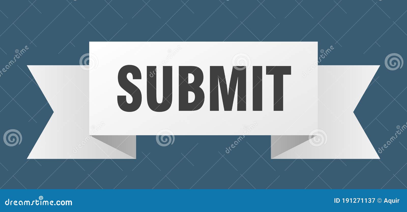 Submit ribbon. stock vector. Illustration of white, banner - 191271137