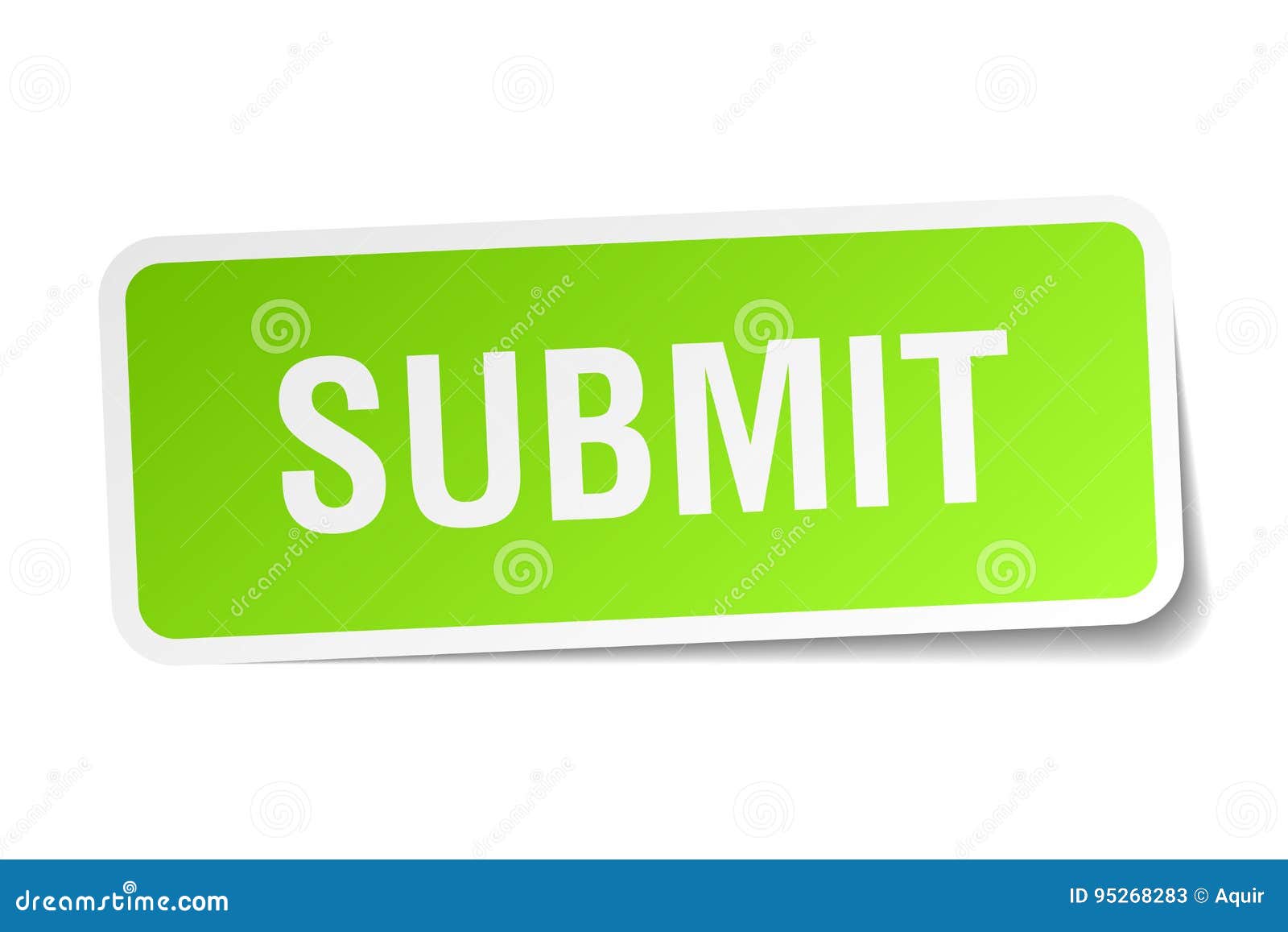 Submit square sticker stock vector. Illustration of paper - 95268283