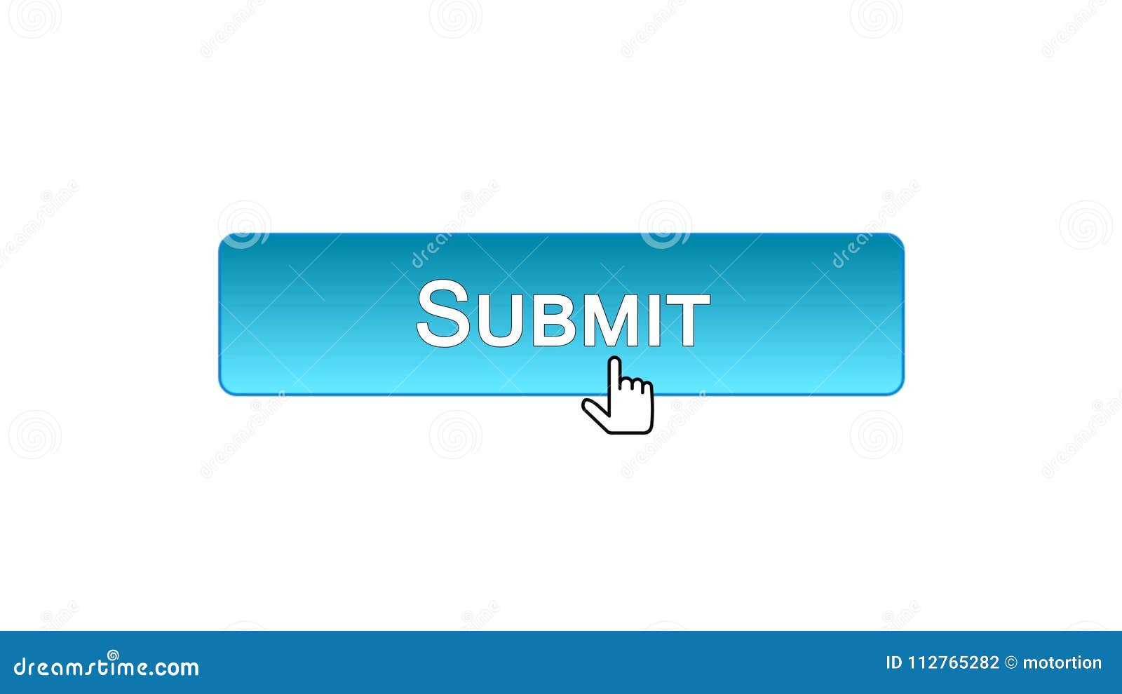 Submit Web Interface Button Clicked with Mouse Cursor, Blue Color ...