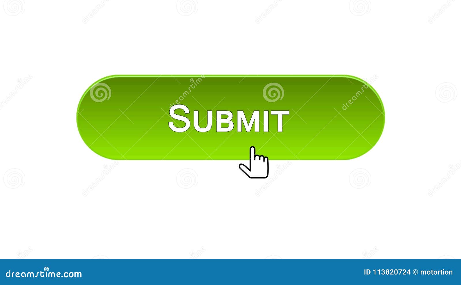 Submit Web Interface Button Clicked with Mouse Cursor, Green Color ...