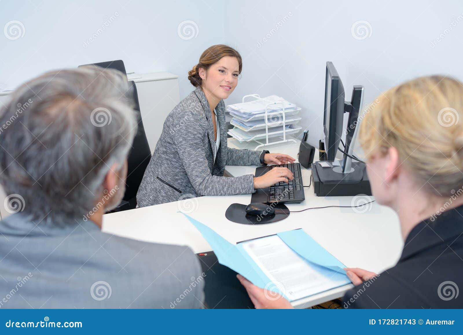 She submitting papers stock image. Image of case, banking - 172821743