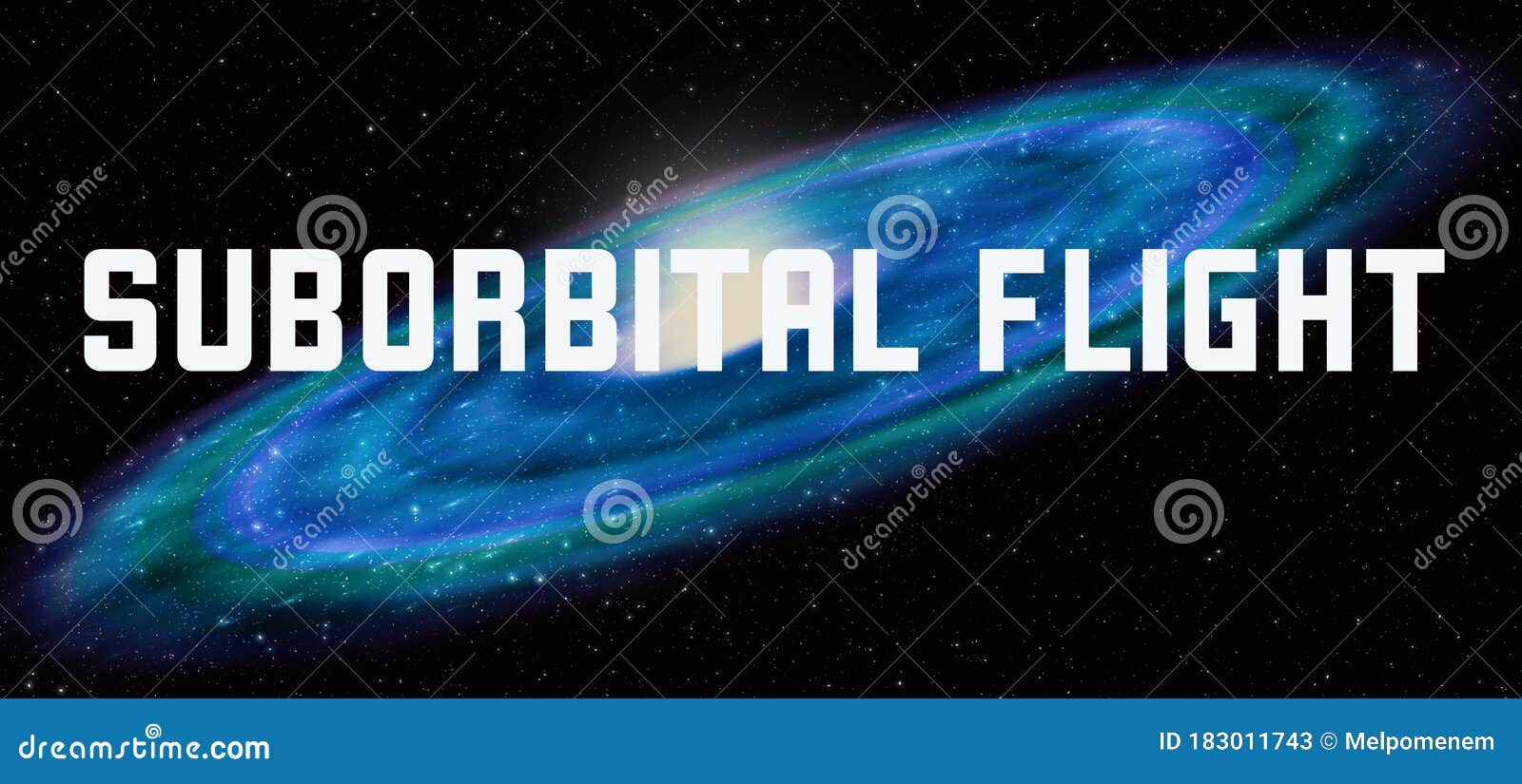 Suborbital Flight Theme with Galaxy Background Stock Image - Image of ...