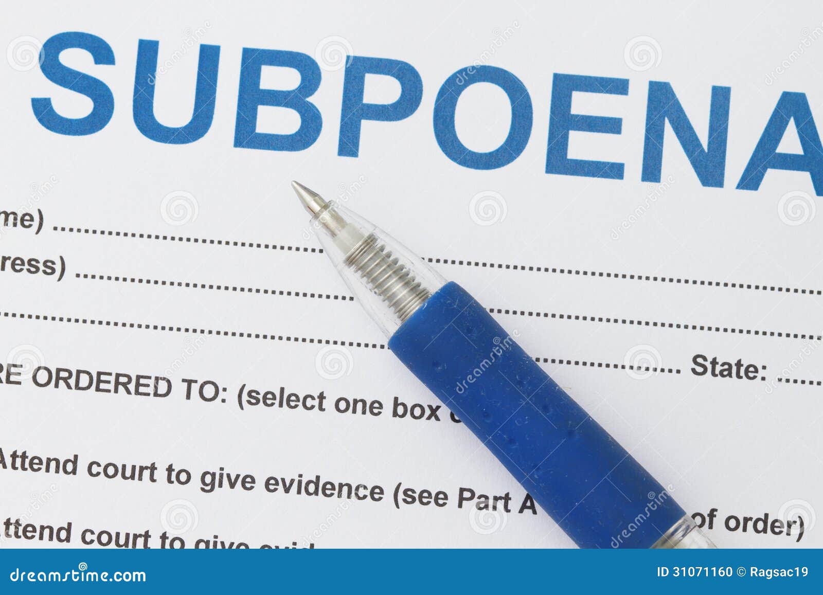 Subpoena stock photo. Image of book, justice, crime, americana - 31071160