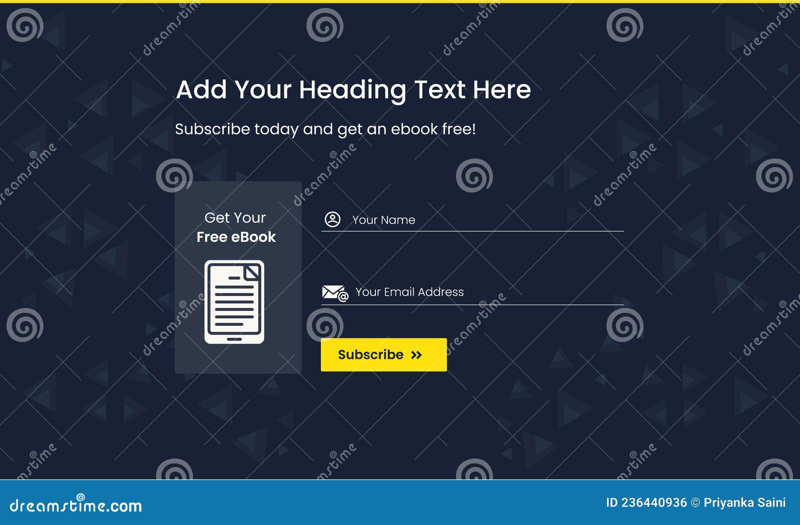 Subscribe Now for Newsletter. Flat Style Vector Illustration UI UX ...