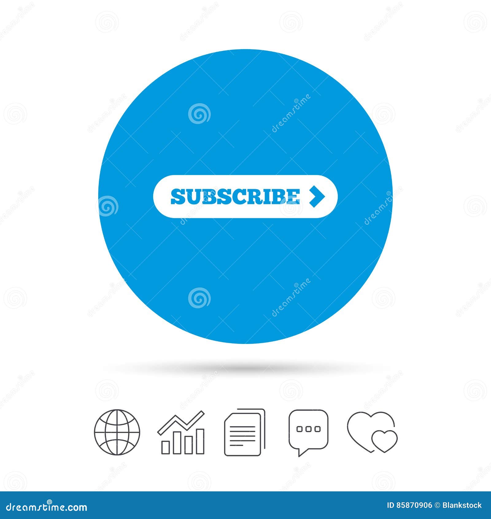 Subscribe with Arrow Sign Icon. Membership Symbol Stock Vector ...
