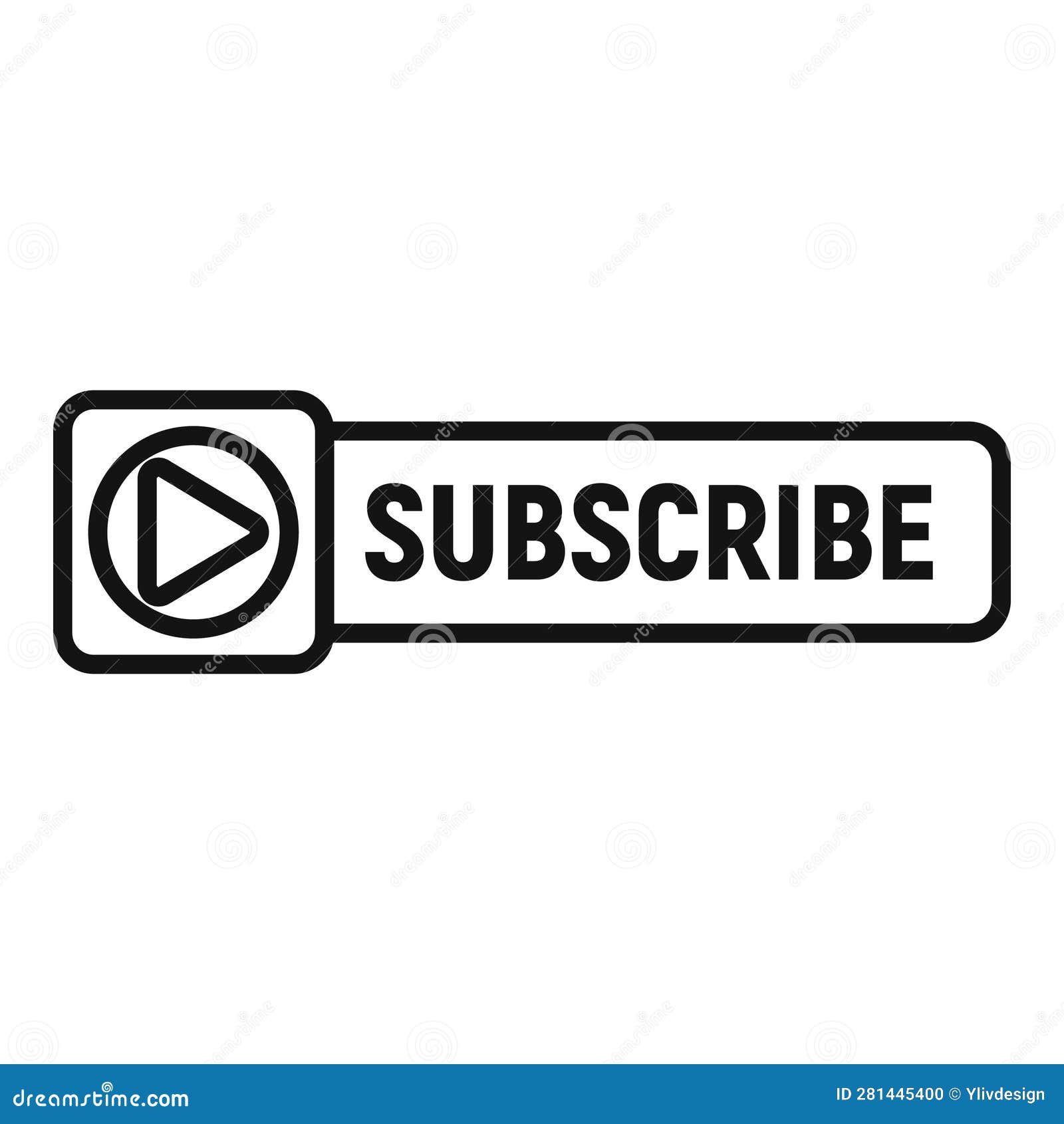 Subscribe Banner Icon Outline Vector. Email Message Stock Vector ...