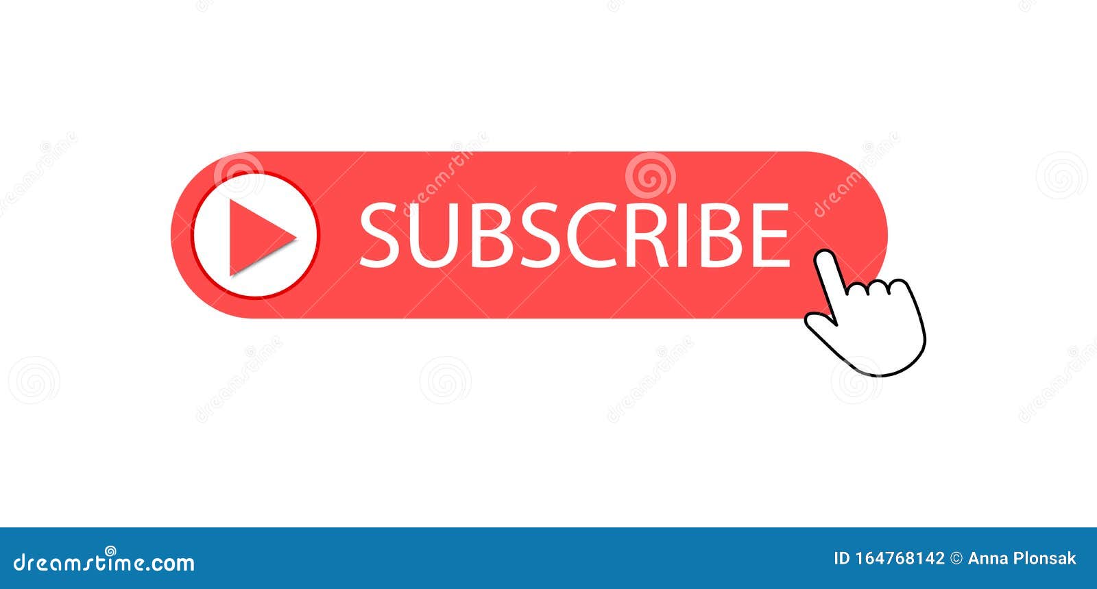 Subscribe button. Click stock illustration. Illustration of media ...
