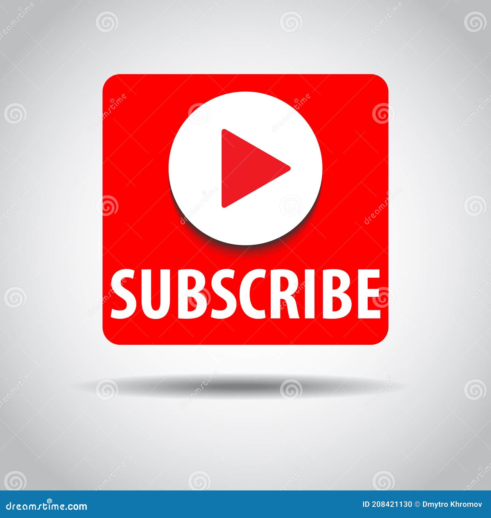 SUBSCRIBE - Button Color with Shadow. Vector Illustration Editorial ...