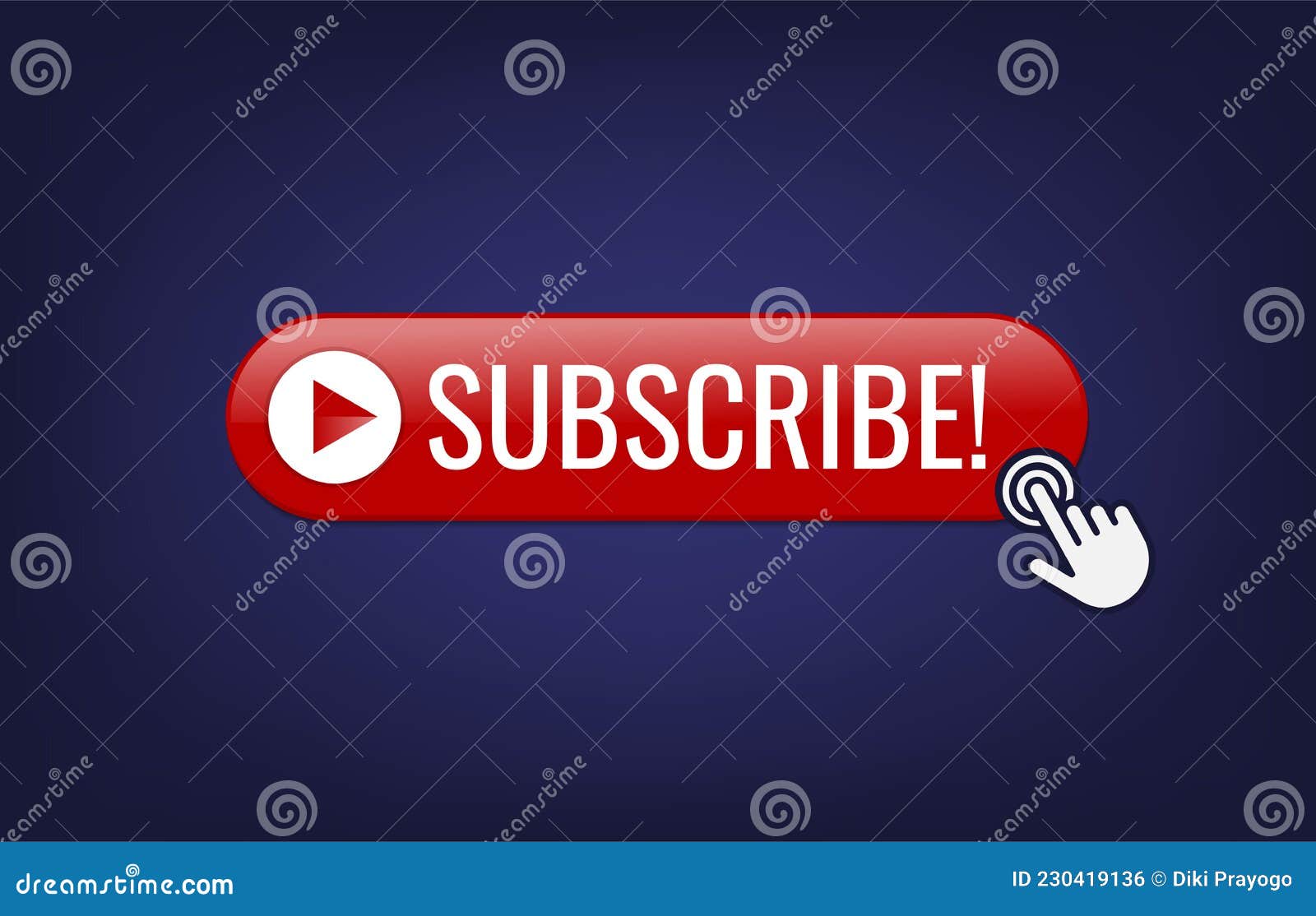 Subscribe Button and Hand Cursor Icon Vector Stock Vector ...