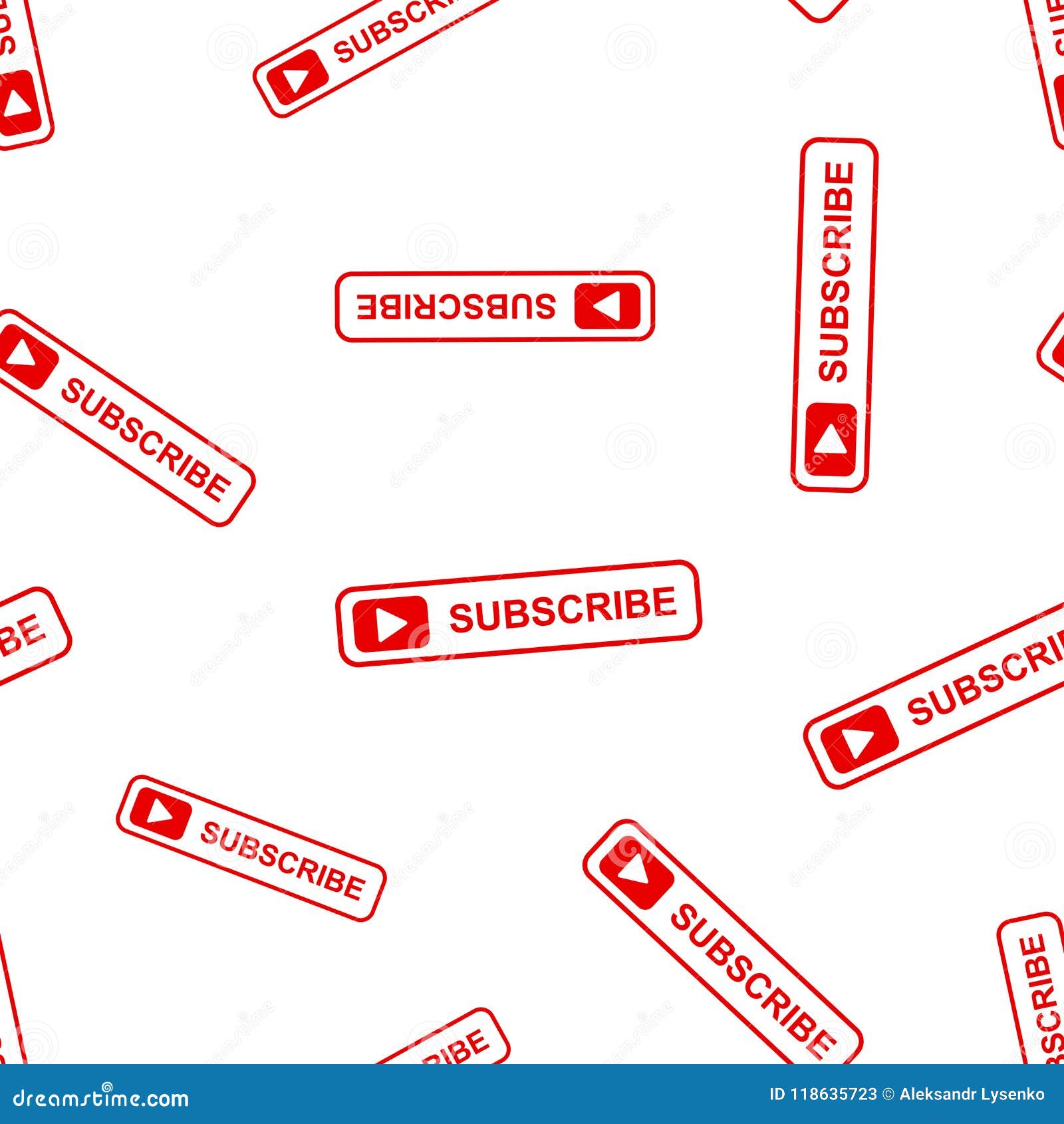 Subscribe Button Icon Seamless Pattern Background. Business Concept ...