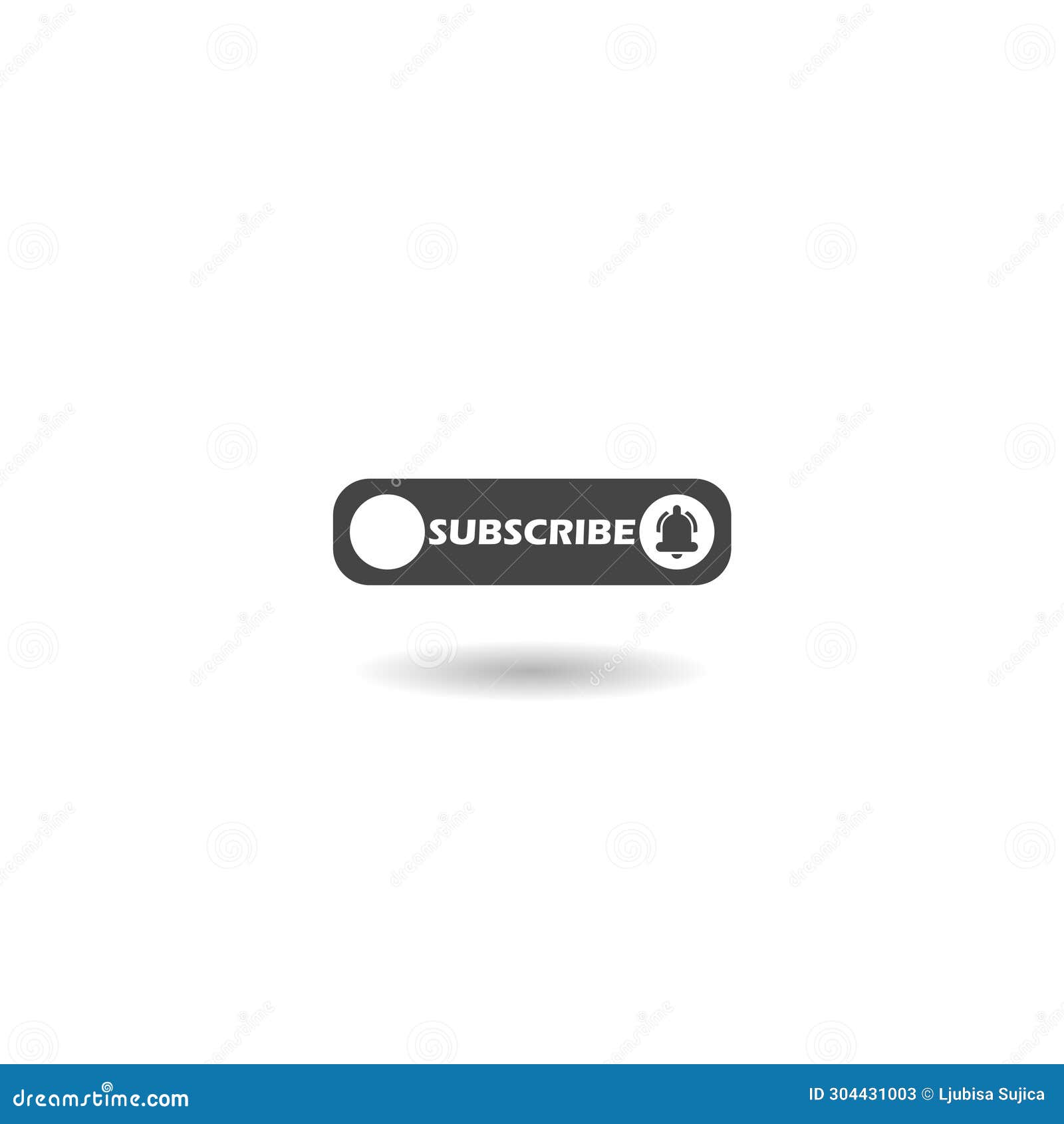 SUBSCRIBE Button Icon with Shadow Stock Illustration - Illustration of ...