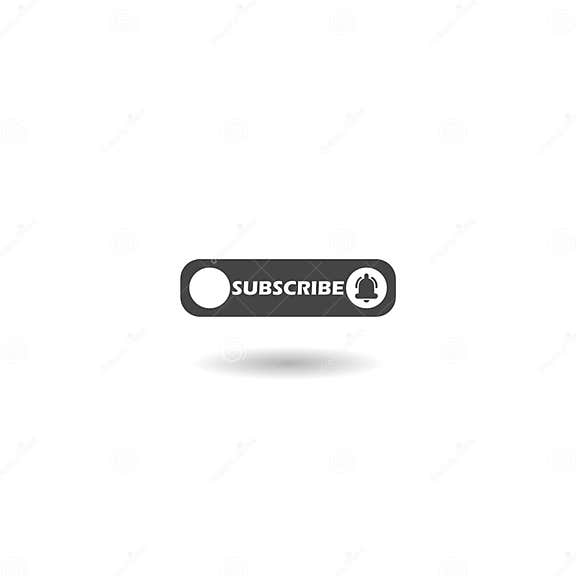 SUBSCRIBE Button Icon with Shadow Stock Illustration - Illustration of ...