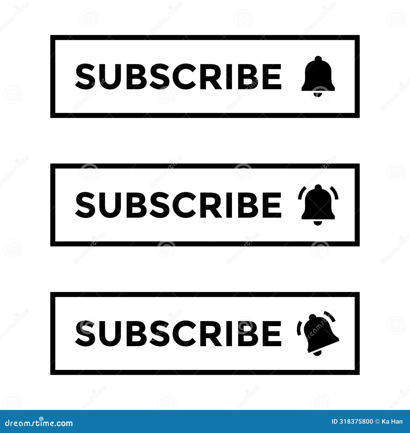 Subscribe Button Icon in Simple Style. Subscription Elements Stock ...