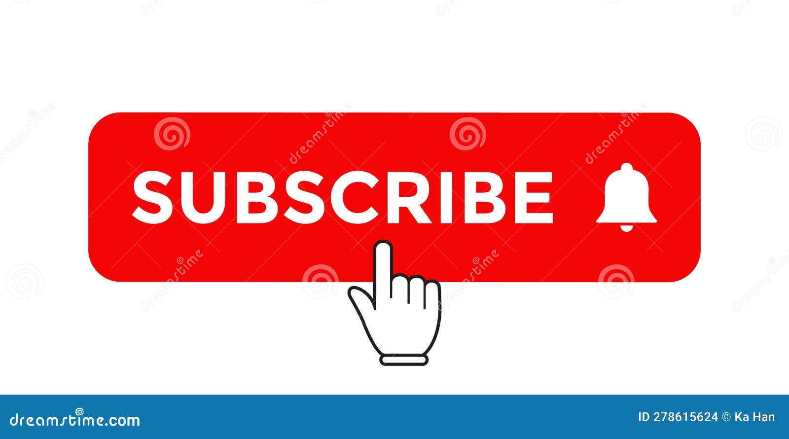 Subscribe Button Icon Vector. Element for Promote Streaming Channel ...