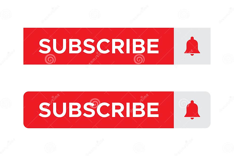 Subscribe Button Icon Vector for Streaming Channel Subscriptions Stock ...