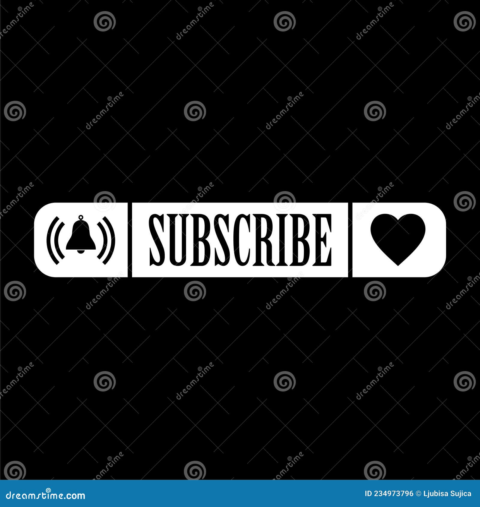 Subscribe Button Isolated on Dark Background Stock Vector ...