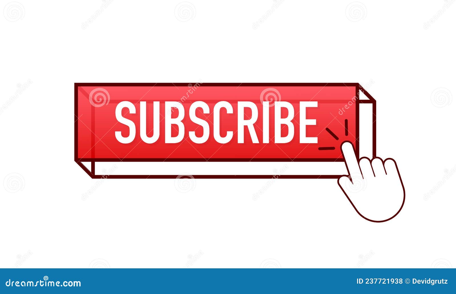 Subscribe Button for Marketing Design. Live Streaming Button. Vector ...