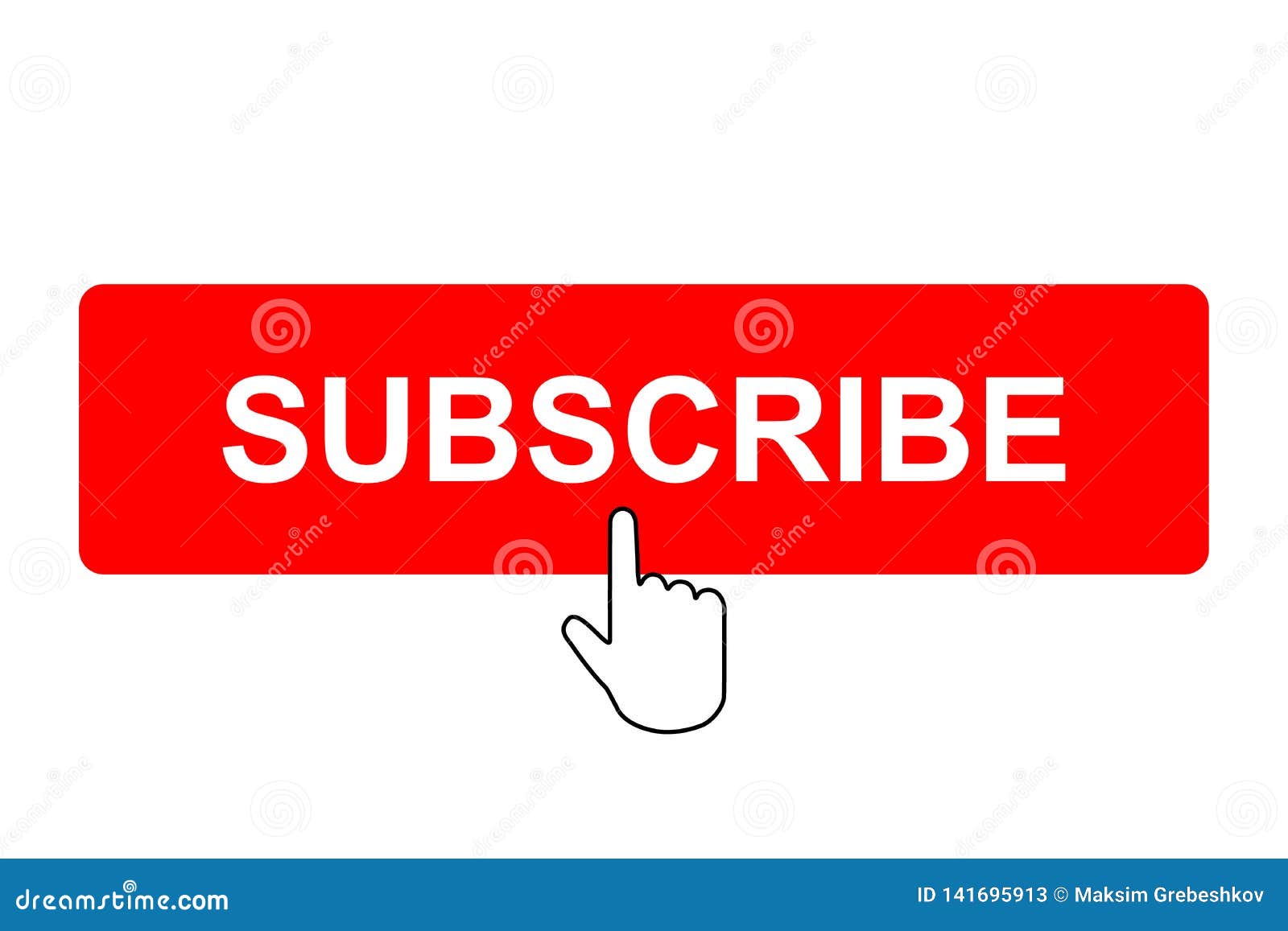 Subscribe Button with Mouse Pointer Stock Illustration - Illustration ...