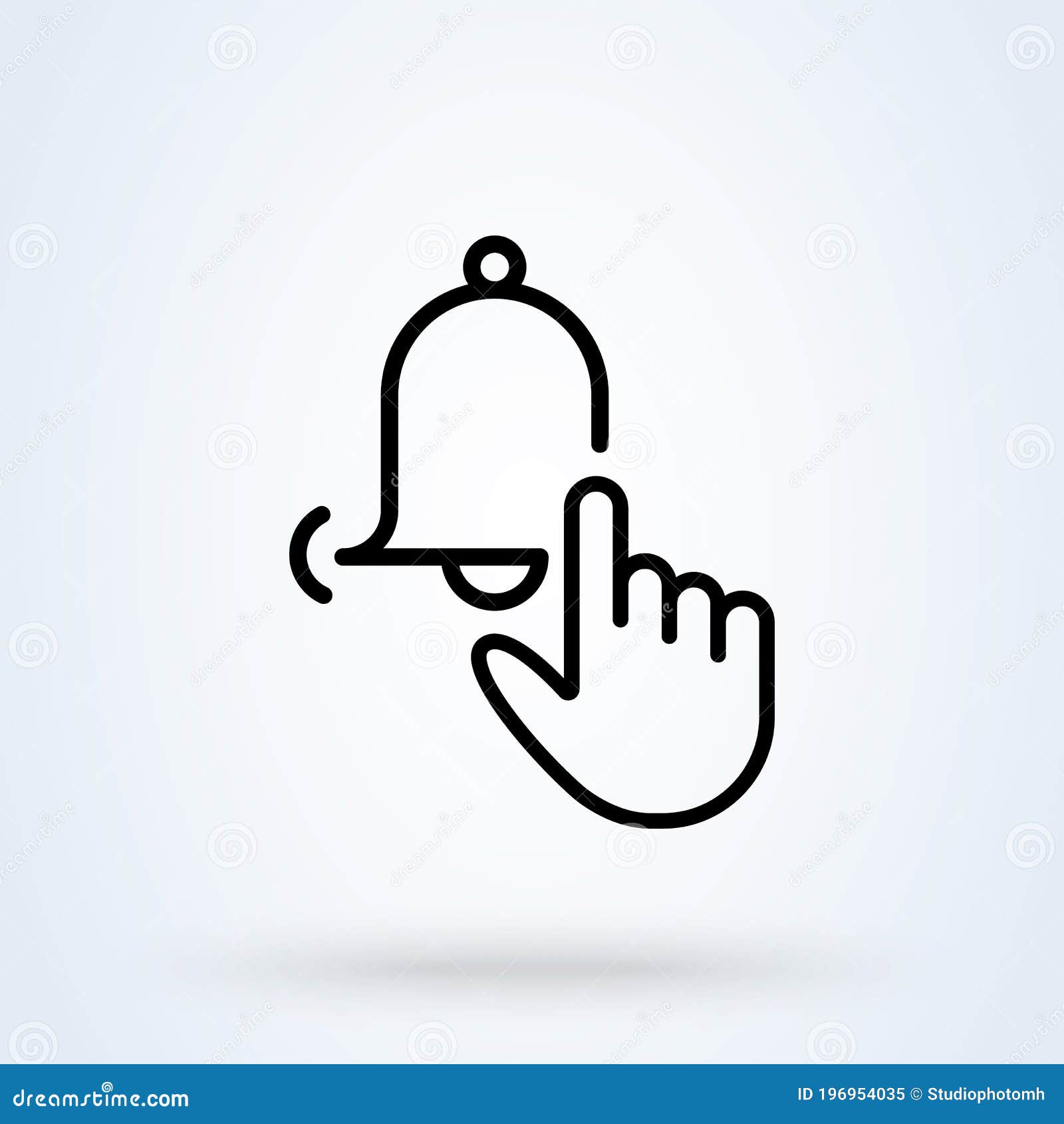 Subscribe Button or Notification Bell on it Line Icon or Logo. Bell ...