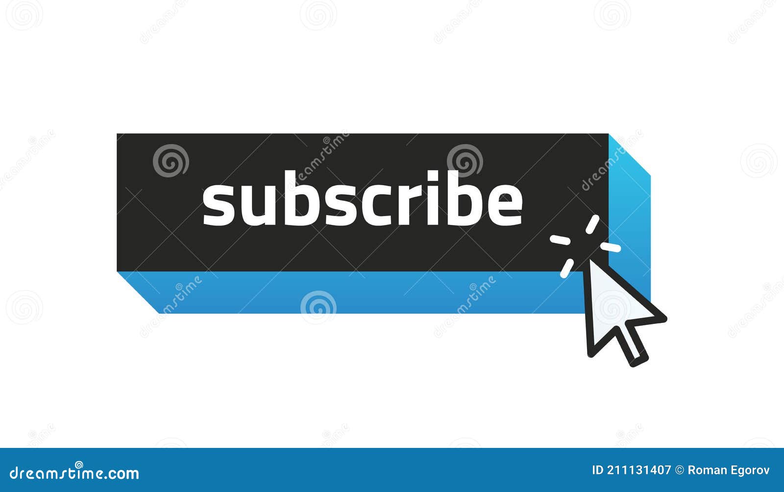 Subscribe Button. Subscription To Network Content. Cursor Clicking on ...