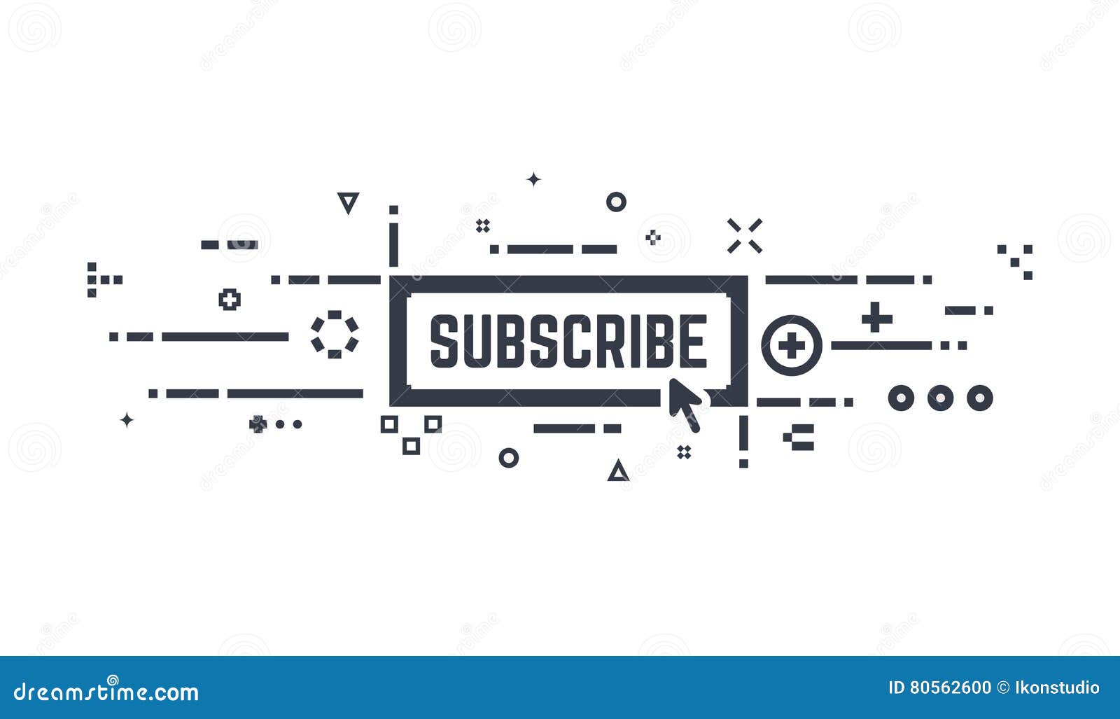 Subscribe button stock vector. Illustration of cursor - 80562600