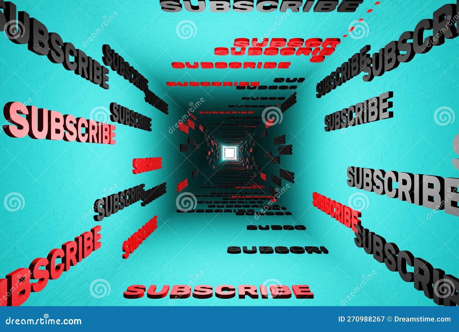 Subscribe Button Text in Blue Tunnel Background 3d Render. Subscribe To ...