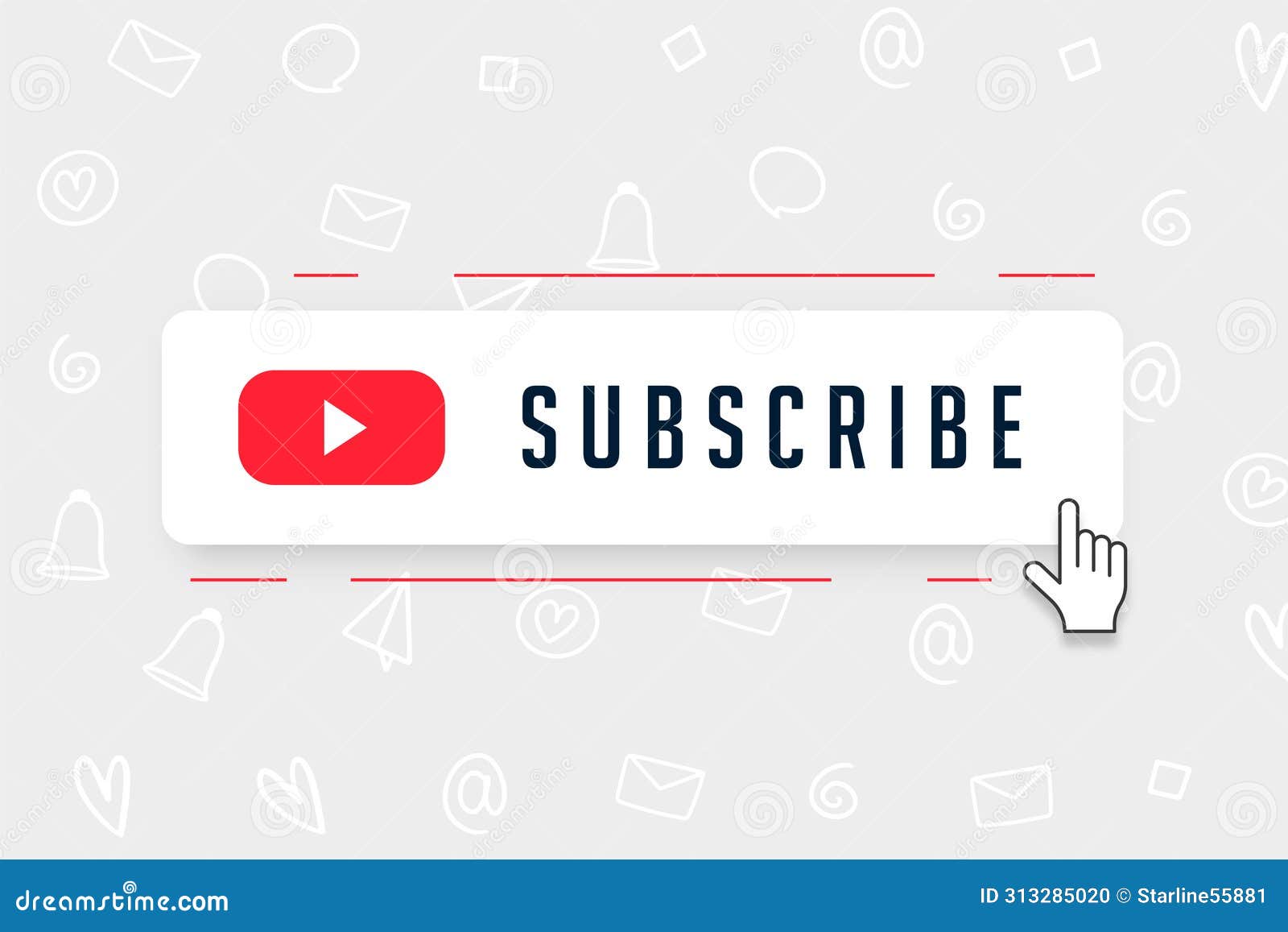 Subscribe Button To Add More Member or Follower on Your Channel Stock ...