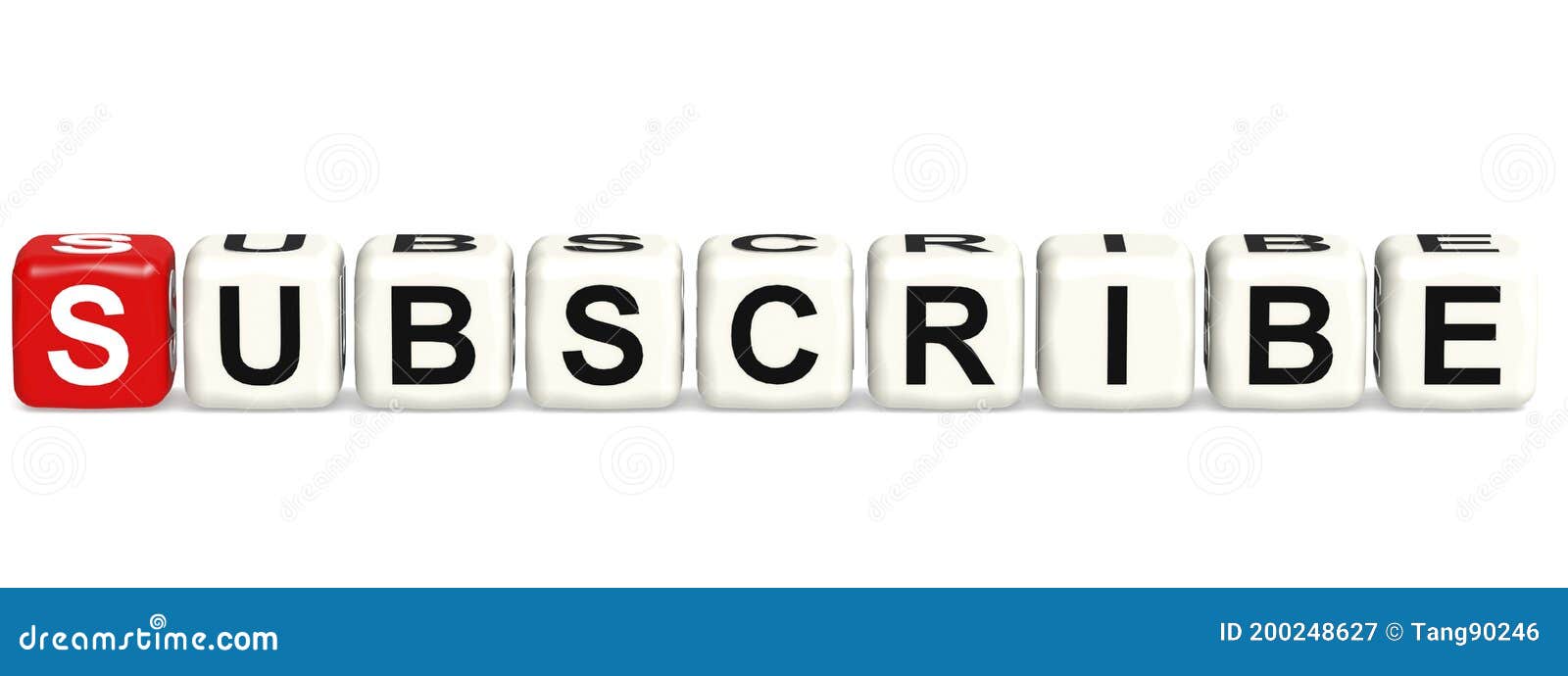 Subscribe Cube Crossword on White Background Stock Illustration ...