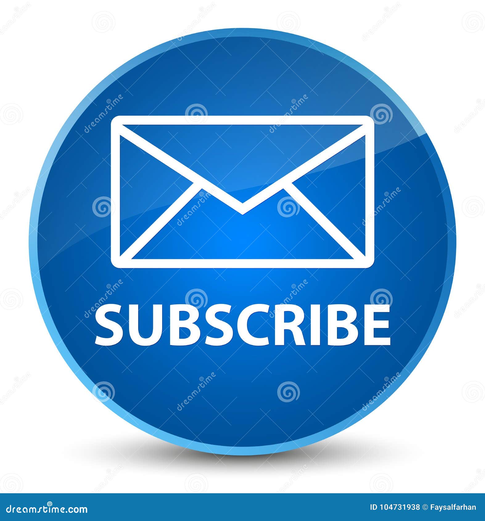 Subscribe (email Icon) Elegant Blue Round Button Stock Illustration ...