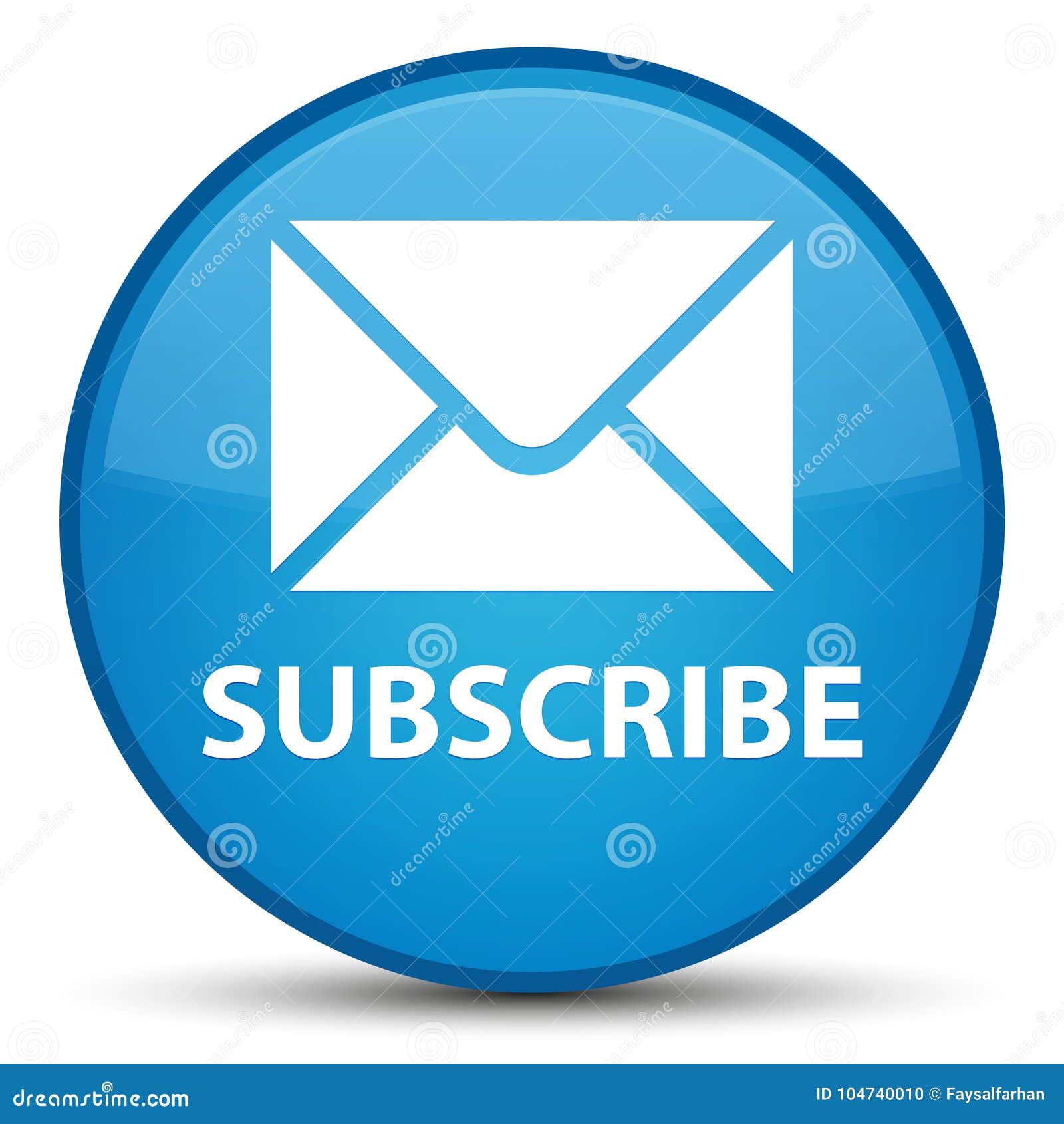 Subscribe (email Icon) Special Cyan Blue Round Button Απεικόνιση ...
