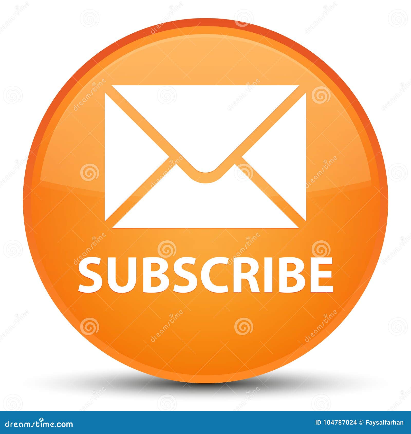 Subscribe (email Icon) Special Orange Round Button Stock Illustration ...