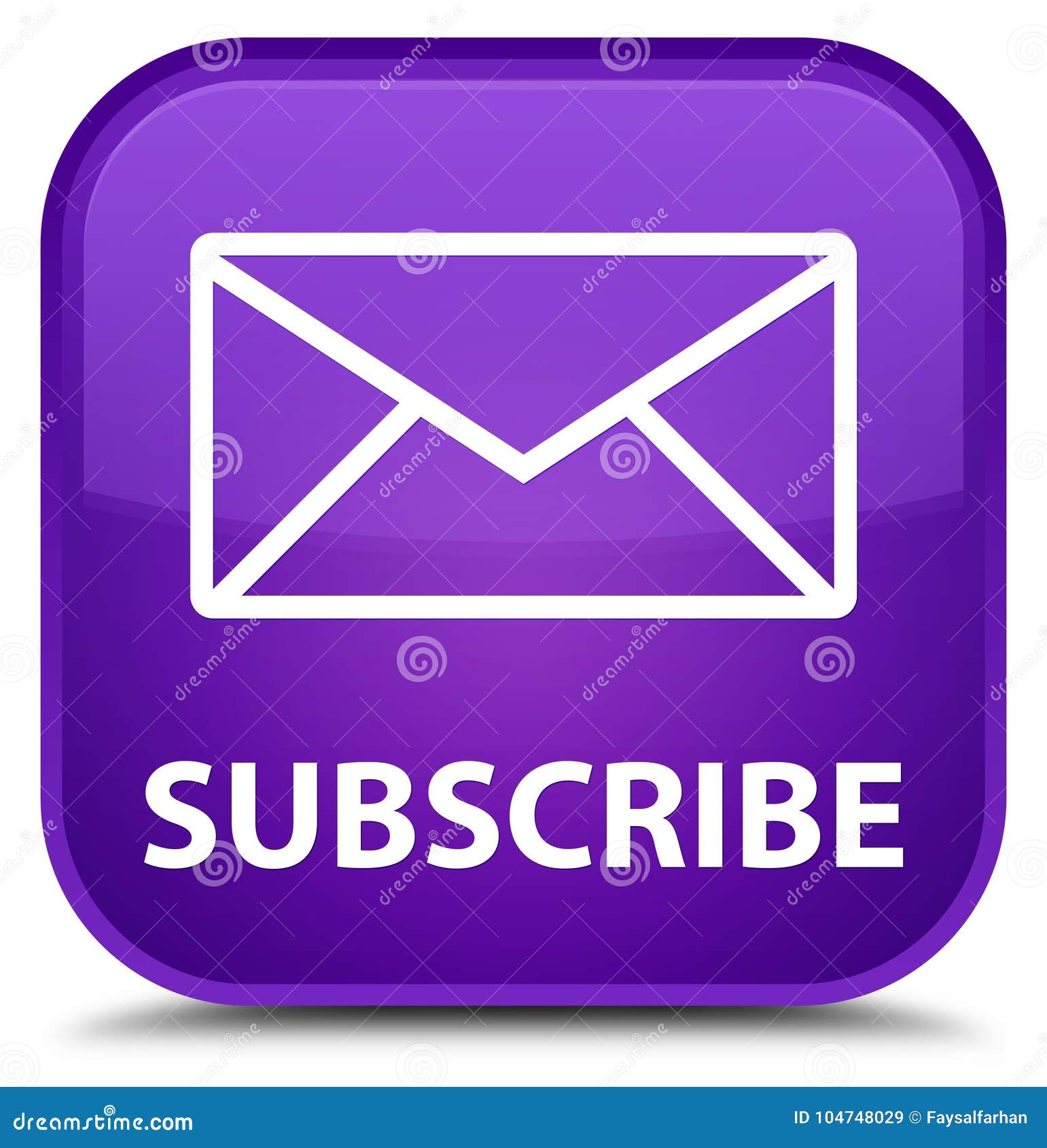Subscribe (email Icon) Special Purple Square Button Stock Illustration ...