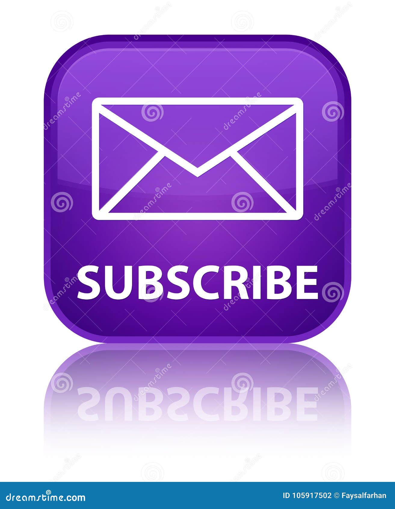 Subscribe (email Icon) Special Purple Square Button Stock Illustration ...