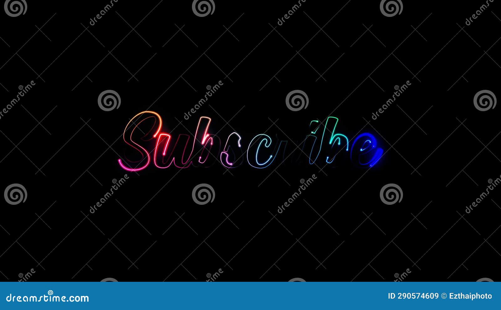 Subscribe Glow Colorful Neon Laser Text Glitch Effect Stock Video ...