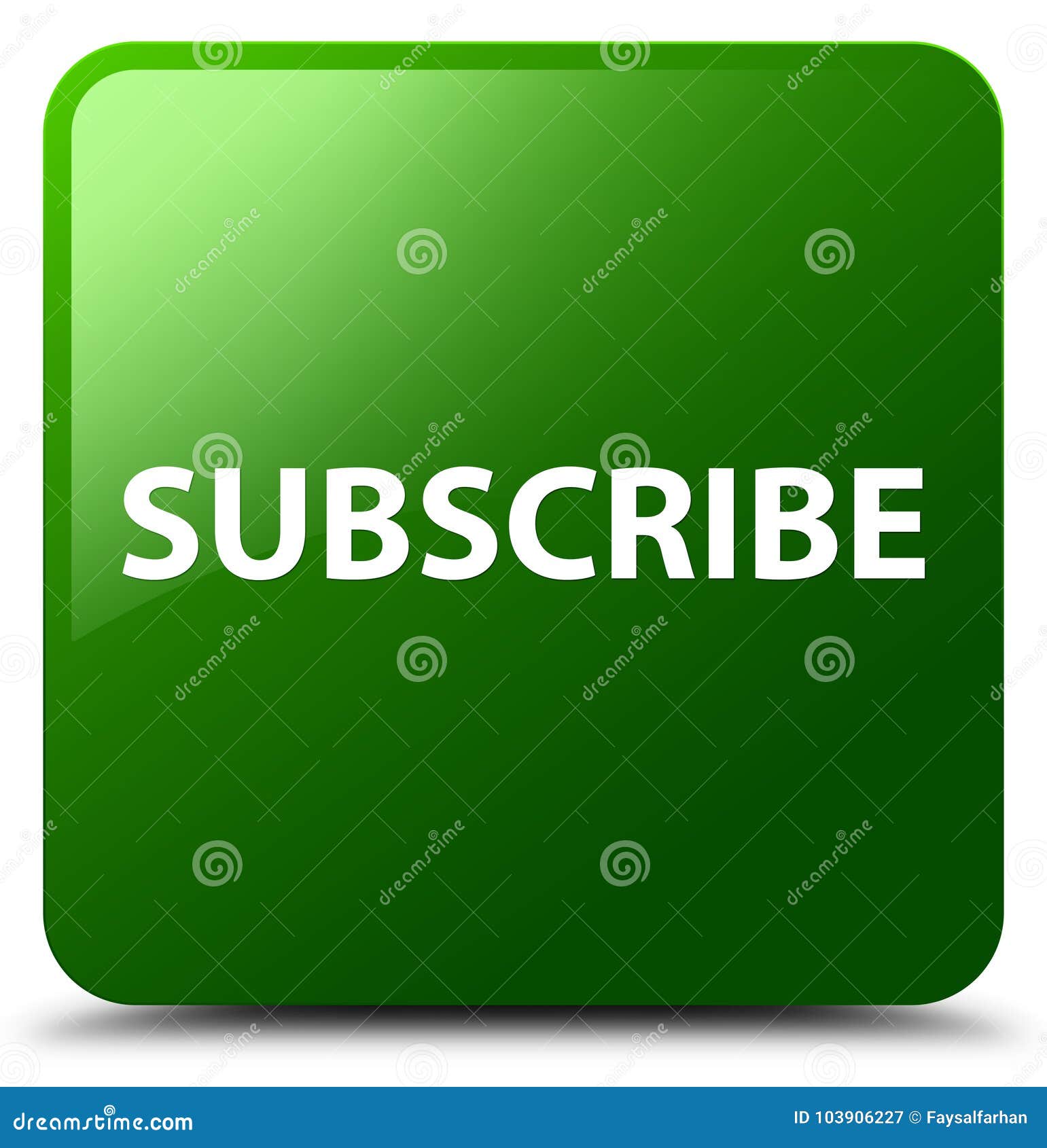 Subscribe Green Square Button Stock Illustration - Illustration of ...