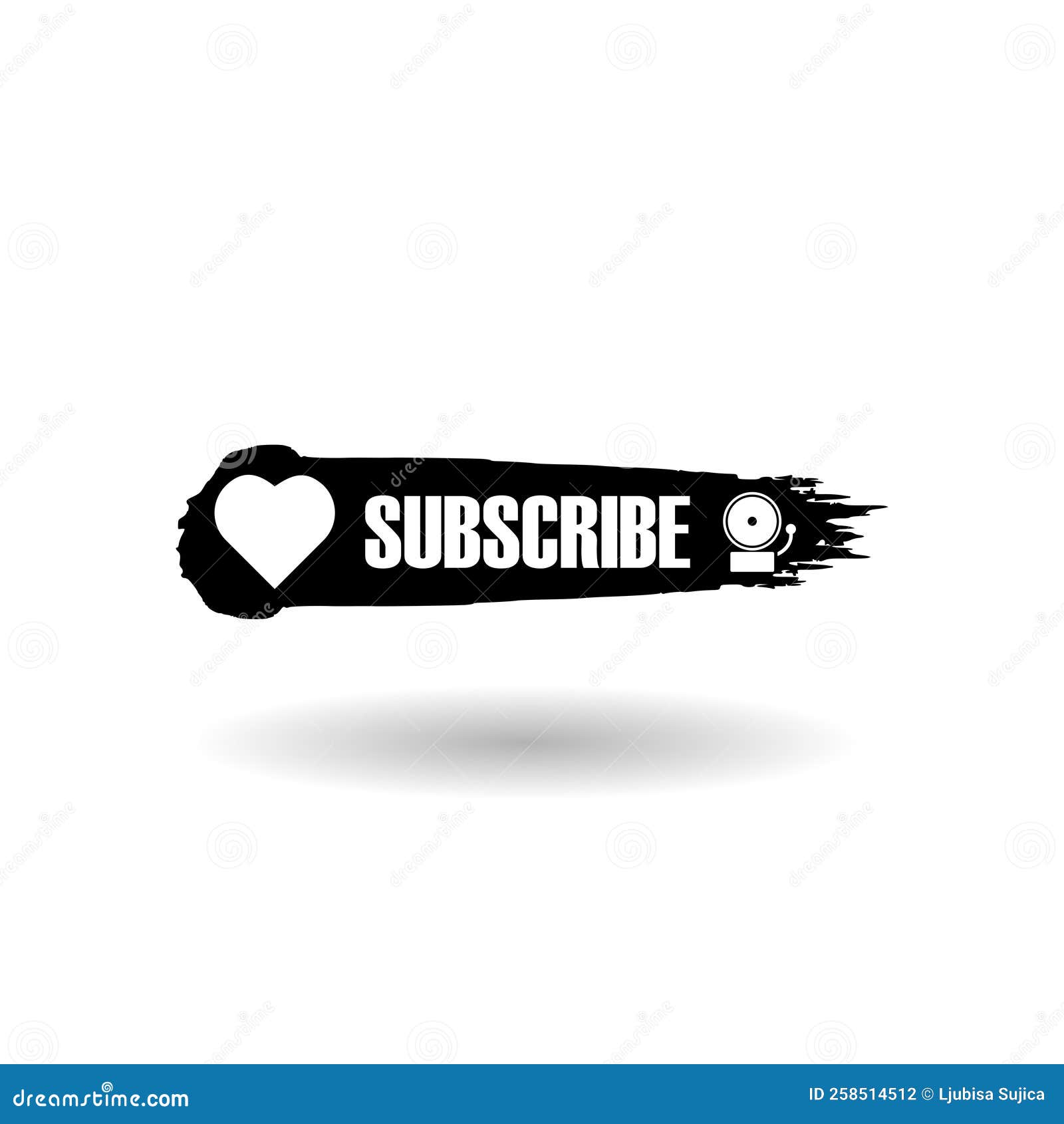 Subscribe Icon Logo with Shadow Stock Vector - Illustration of card ...