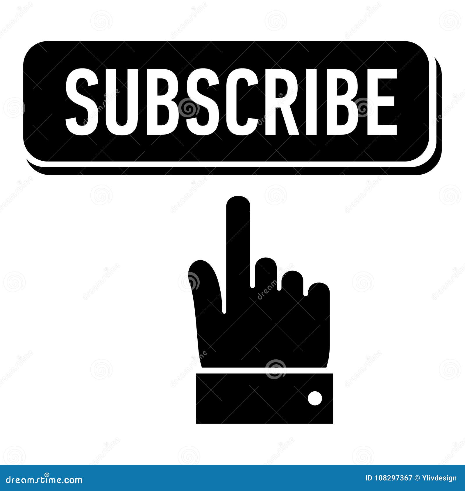 Subscribe Icon, Simple Black Style Stock Vector - Illustration of icon ...