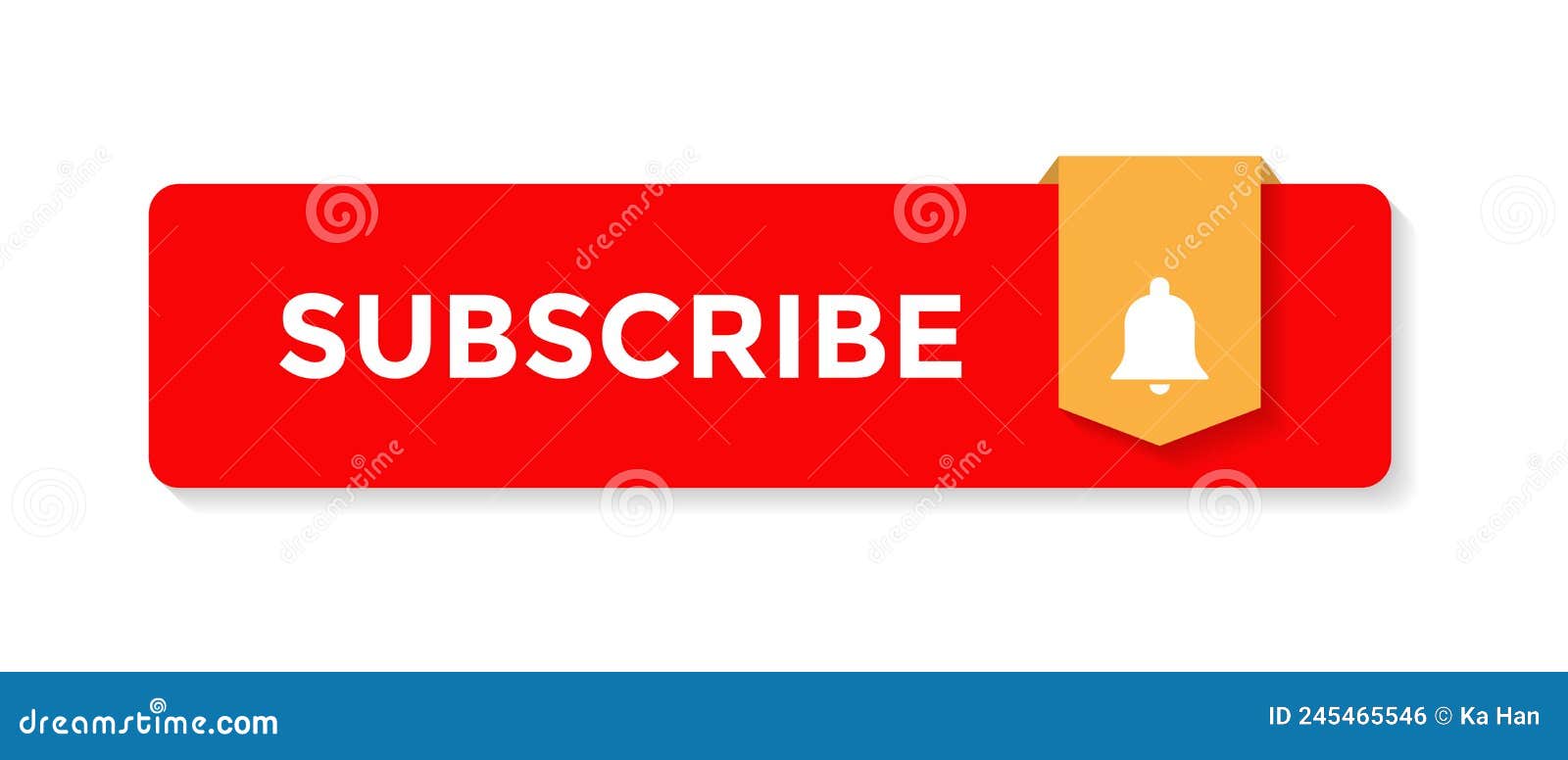 Subscribe Icon Vector in Rectangle Button. Vector Illustrations Stock ...