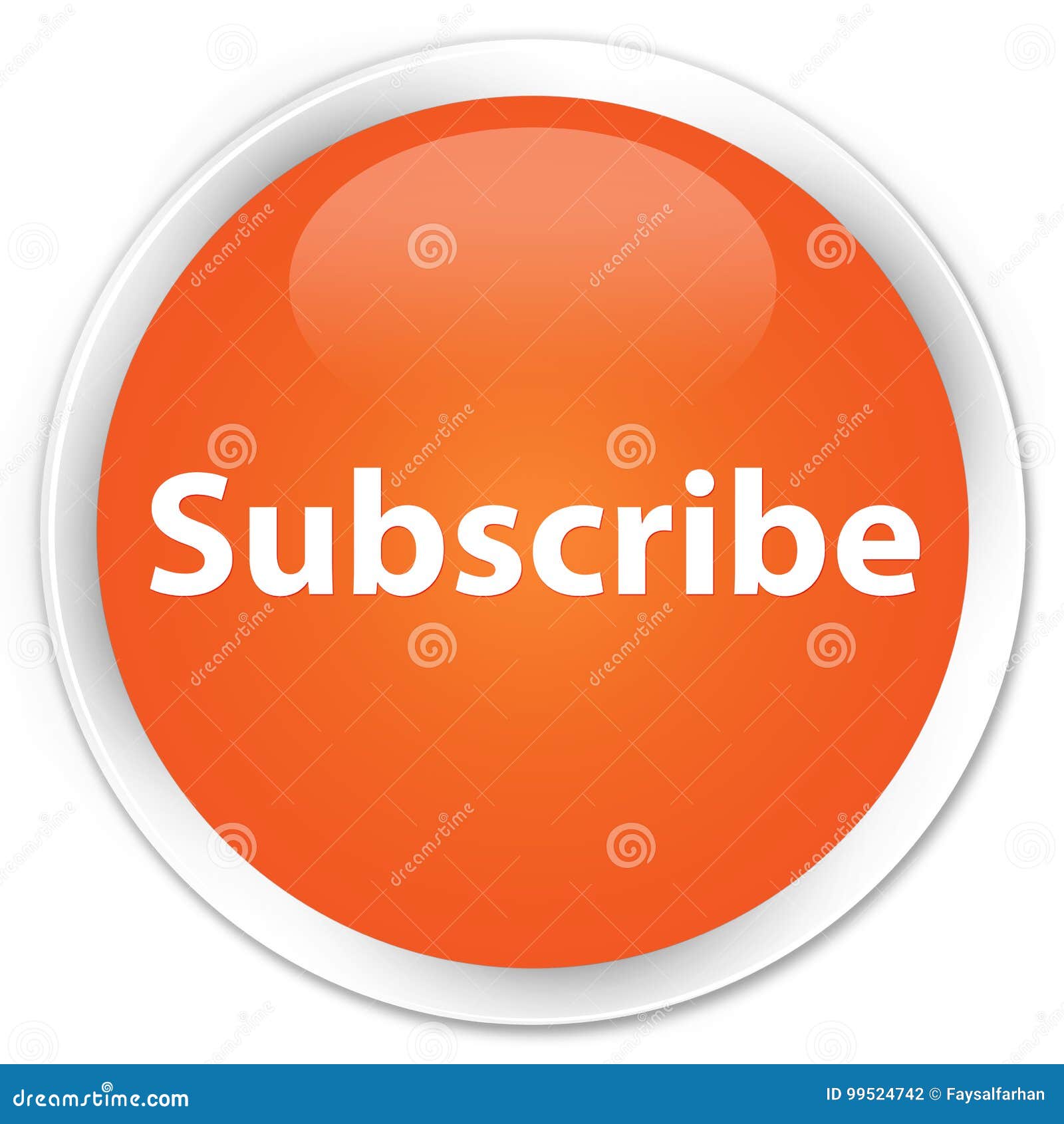 Subscribe Premium Orange Round Button Stock Illustration - Illustration ...