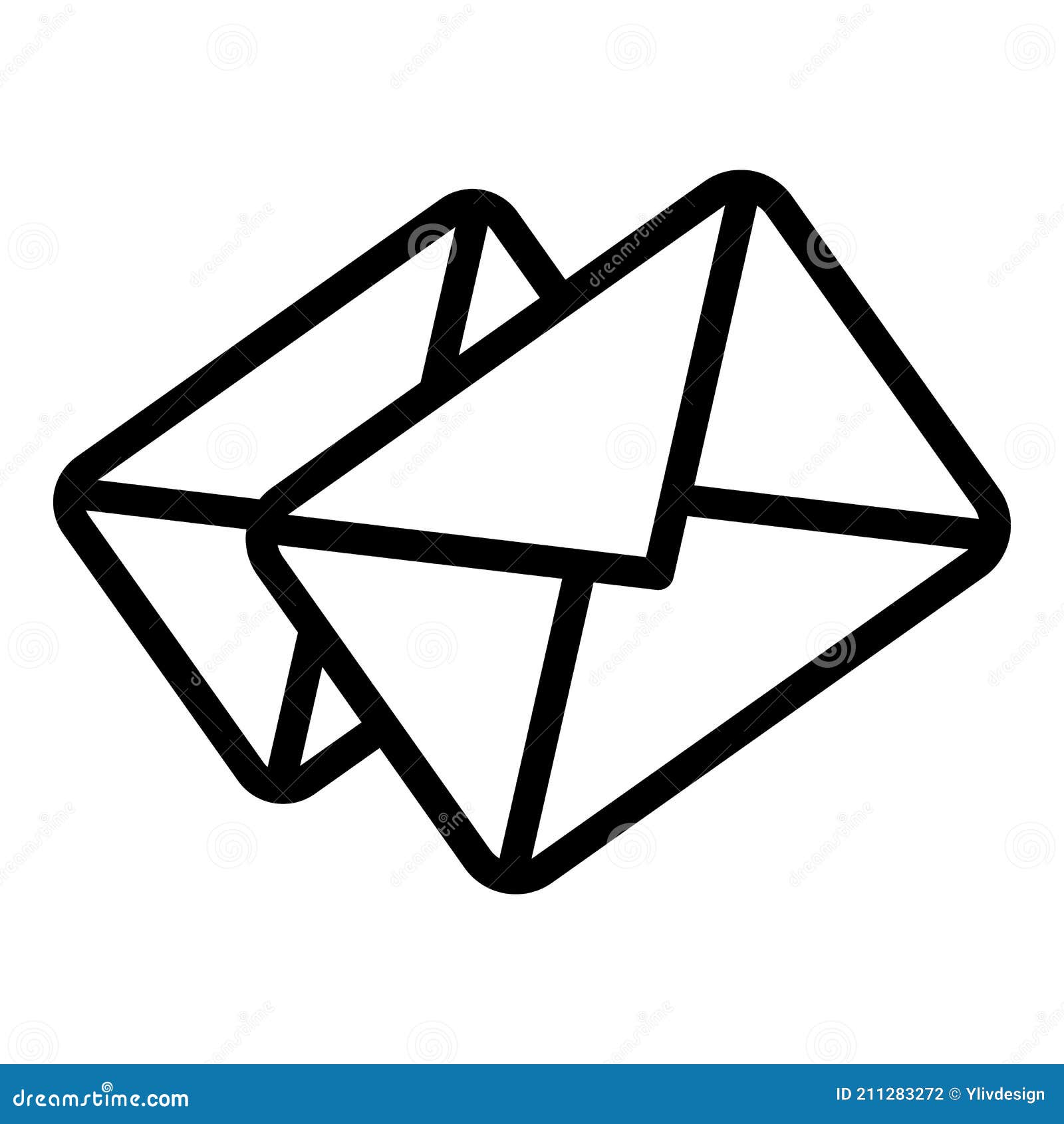 Subscribe Letter Icon, Outline Style Stock Vector - Illustration of ...