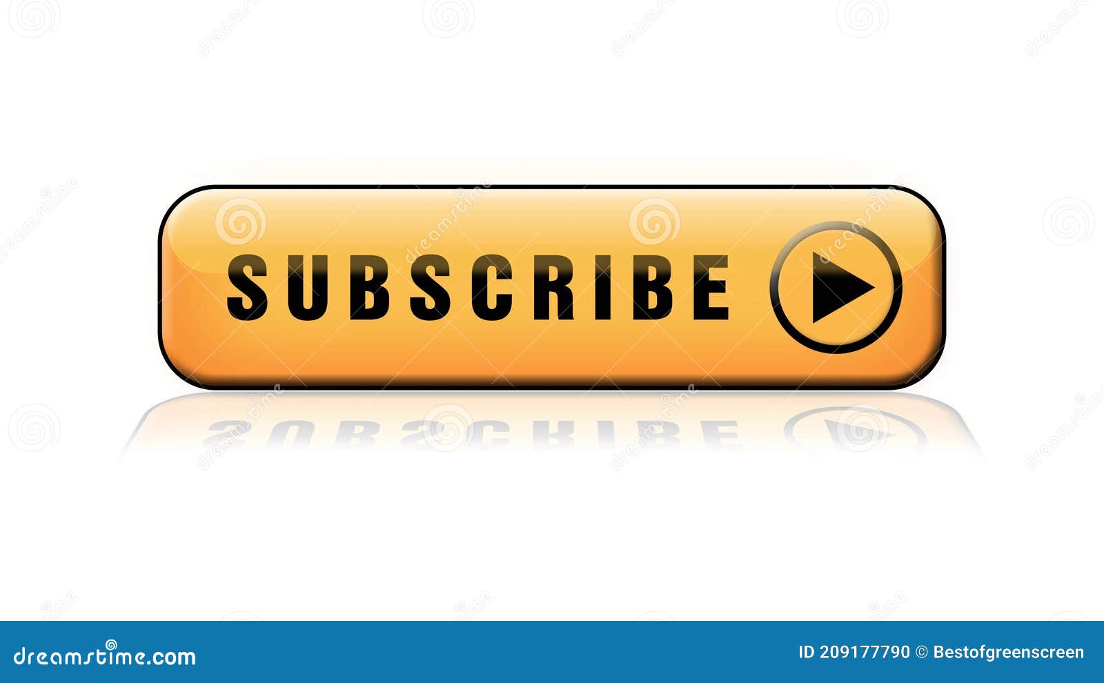 SUBSCRIBE Lettering - Orange Button with Reflections on the Floor ...