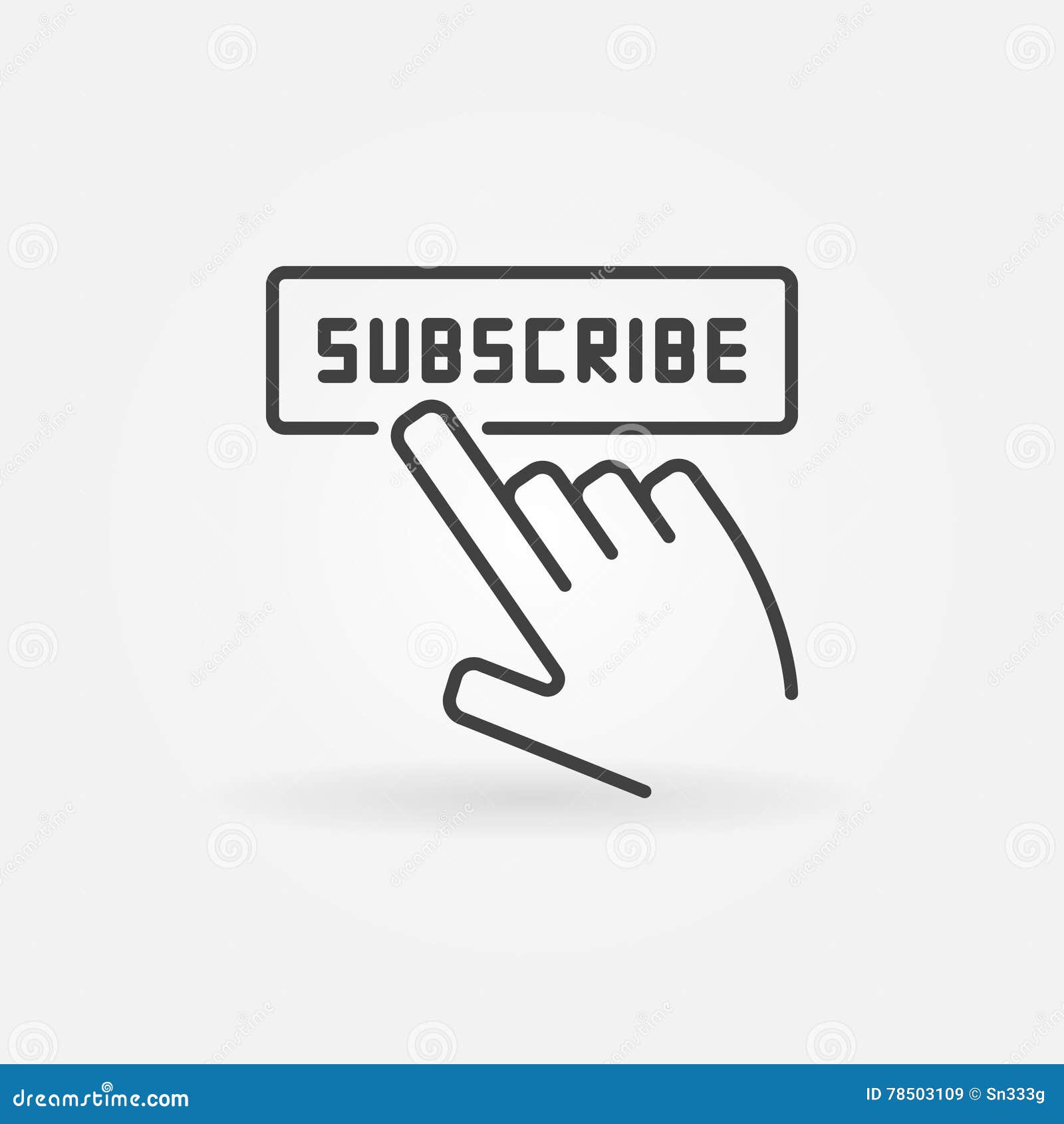 Subscribe line icon stock vector. Illustration of internet - 78503109