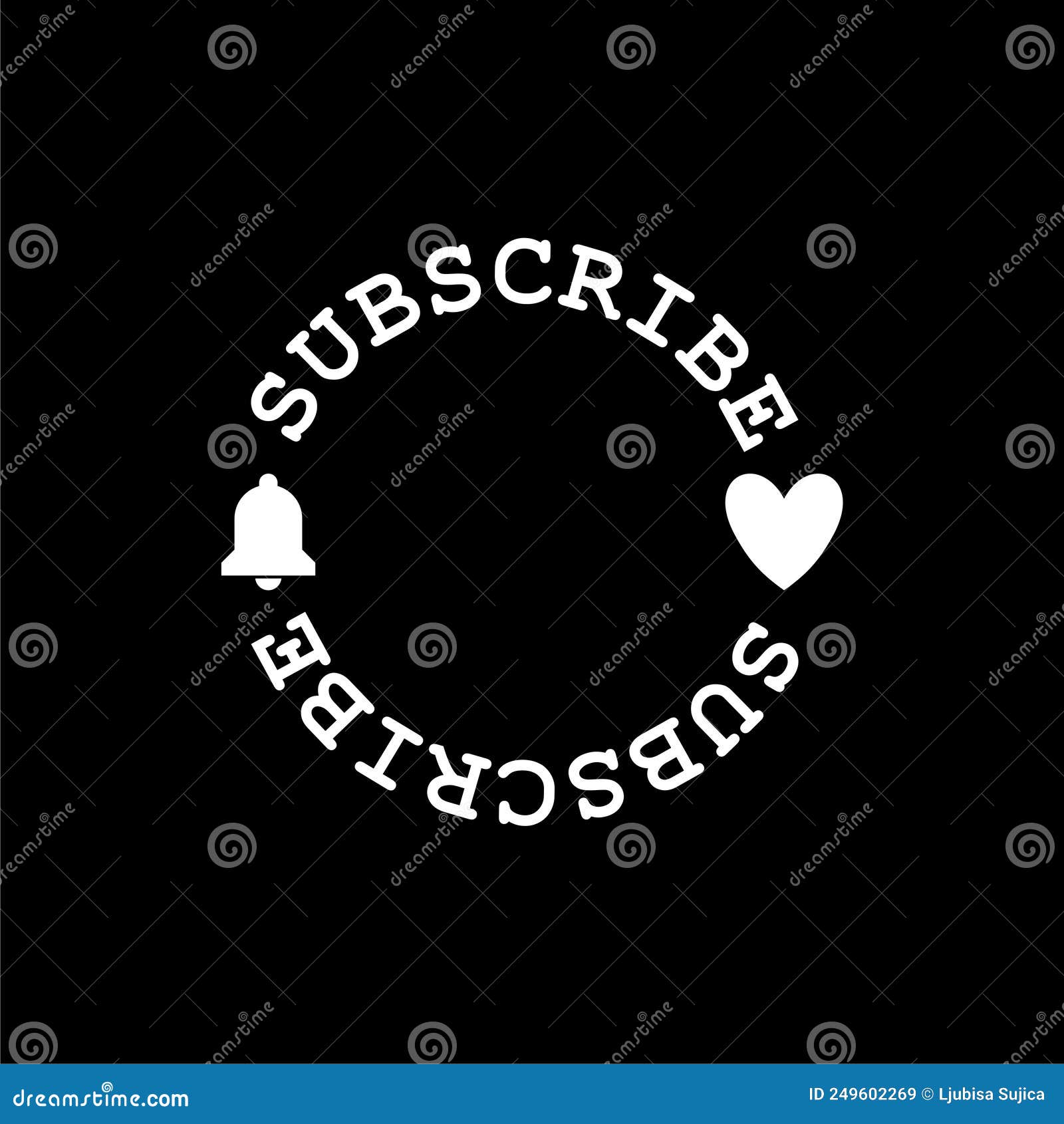 Pop Art Subscribe Logo. Hand Drawn Icon Of Bell In Cartoon Style ...