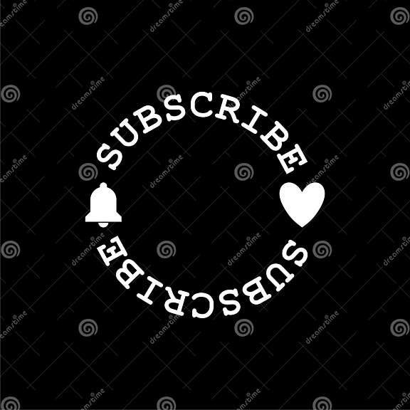 Subscribe Logo Isolated on Dark Background Stock Vector - Illustration ...